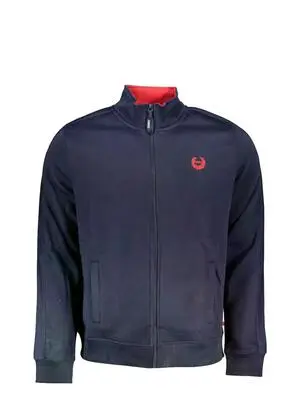GIAN MARCO VENTURI VINTAGE Logo-embroidered Zip-up Sweatshirt - Blue