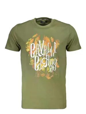 Roberto Cavalli Logo-graphic Cotton T-shirt - Green
