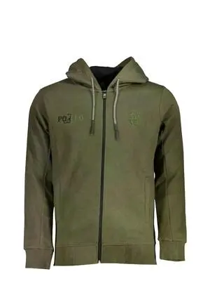 U.S. Grand Logo-embroidered Zip-up Hoodie - Green