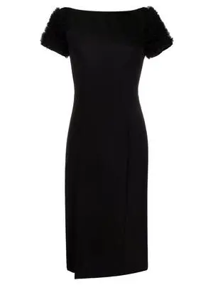 Viktor & Rolf Ruffled Midi Dress - Black