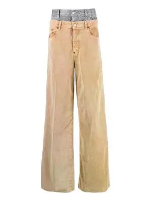 Dsquared2 Crystal-embellished Double-layer Trousers - Brown