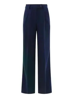 F.IT Belt-loop Buttoned Trousers - Blue