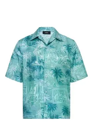Amiri Button-down Bowling Shirt - Blue