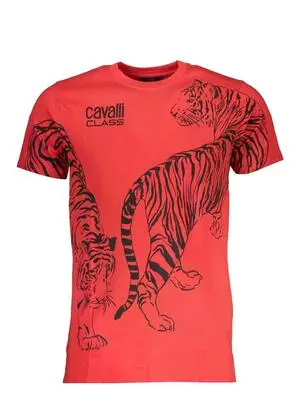 Roberto Cavalli Tiger-print T-shirt - Red