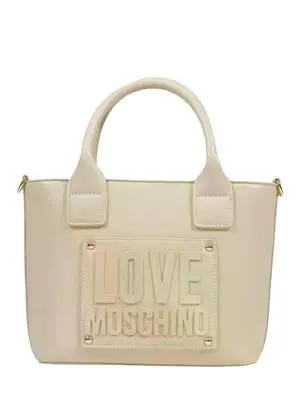 Moschino Logo-patch Tote Bag - Neutrals