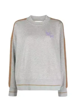 Palm Angels Logo-embroidered Sweatshirt - Grey