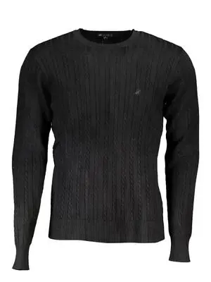 U.S. Grand Cable-knit Crew-neck Sweater - Black