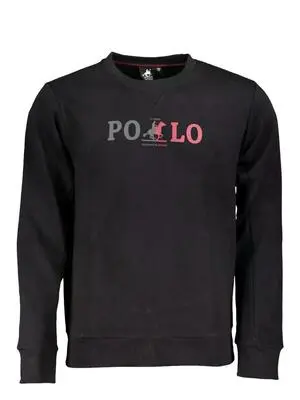 U.S. Grand Logo-print Crew-neck Sweater - Black