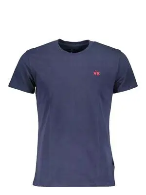 LA MARTINA Logo-embroidered T-shirt - Blue