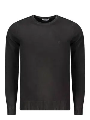 COVERI MOVING Logo-embroidered Crew-neck Sweater - Black