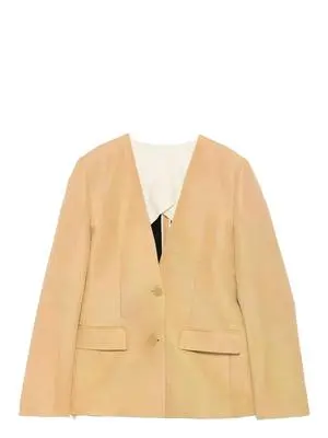Alberta Ferretti Collarless Blazer - Neutrals