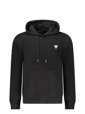 Guess Logo-Patch Hoodie Black