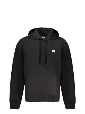 Calvin Klein Logo-patch Drawstring Hoodie - Black
