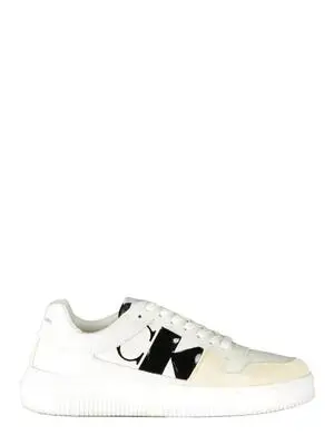 Calvin Klein Chunky Cupsole Logo Appliqué Sneakers - White