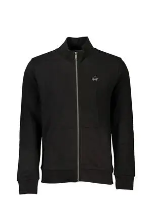 LA MARTINA Zip-up High-neck Sweatshirt - Black