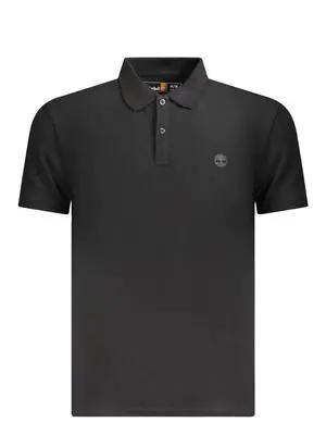 Timberland Logo-embroidered Cotton Polo Shirt - Black
