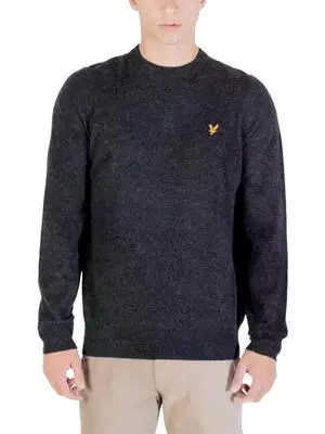 LYLE & SCOTT Logo-Patch Crew-Neck Sweater Grey