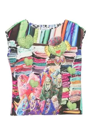 The Artistylist Graphic Print Top - Green