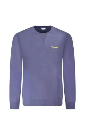 Wrangler Logo-embroidered Cotton Sweatshirt - Blue