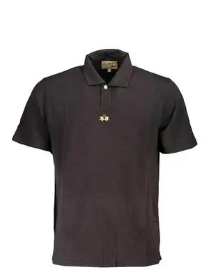 LA MARTINA Logo-embroidered Cotton Polo Shirt - Black