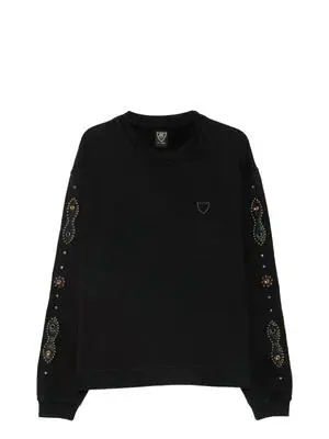HTC LOS ANGELES Stud-embellished Sweatshirt - Black