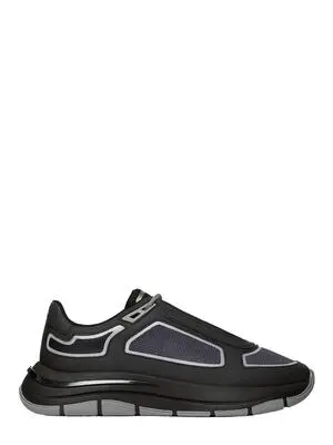 MALLET Alton Leather And Mesh Trainers Black/grey