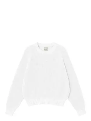 VIR VITA Cotton Crew Neck Sweater - Bone