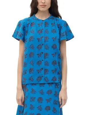 Ace & Jig Kenna Flutter Sleeve Blouse - Azure
