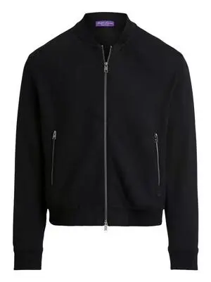 Polo Ralph Lauren Zipped Wool Bomber Jacket - Black