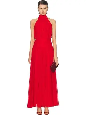 Helsi Tessa Long-Sleeve Appliqu A-Line Maxi Dress - Green Pattern |  Editorialist