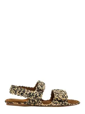 Khaite Boden Raffia Sandals - Black