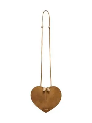 Alaïa Le Coeur Suede And Leather Cross-body Bag - Brown