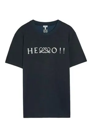 Loewe Printed Cotton T-shirt - Blue
