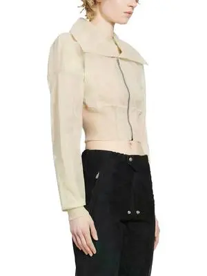 Rick Owens Dracucollar Jacket Neutrals