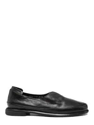 SERGIO MORETTI FIRENZE Center-seam Leather Loafers - Black