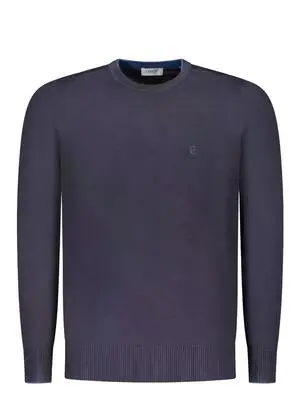 COVERI MOVING Fine-knit Cotton Sweater - Blue