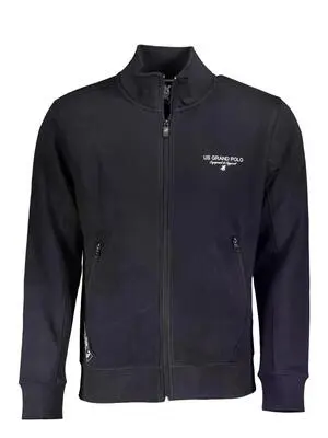 U.S. Grand High-neck Zip-up Sweater - Blue