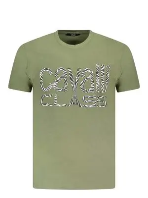 Roberto Cavalli Zebra-print Logo T-shirt - Green