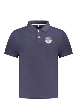 NORTH SAILS Logo-patch Short-sleeve Polo Shirt - Blue