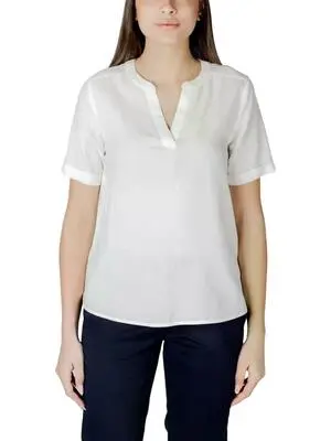 STREET ONE V-neck Short-sleeve T-shirt - White
