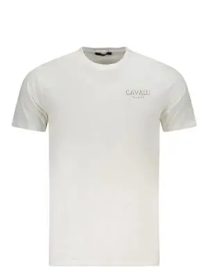 Roberto Cavalli Logo-embroidered T-shirt - Neutrals