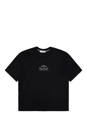 Stone Island Logo-print Cotton T-shirt - Black