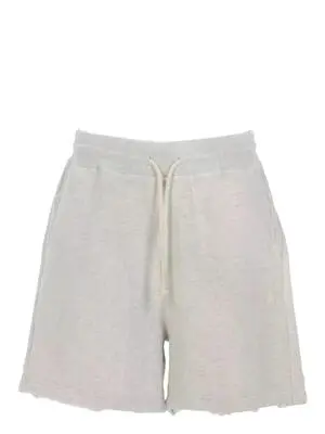 GOLDEN GOOSE Star-patch Distressed Shorts - Grey