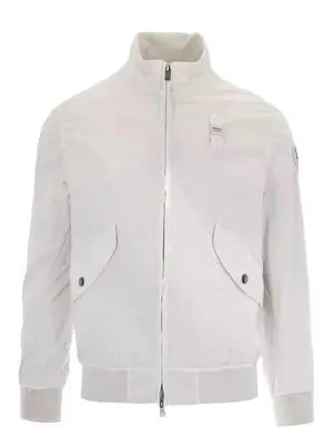 BLAUER. Logo-patch Zip-up Jacket - White