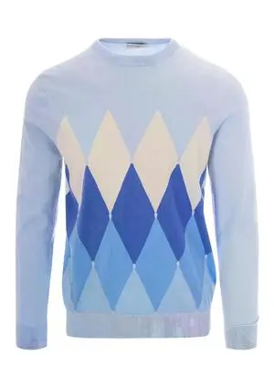 BALLANTYNE Argyle-pattern Sweater - Blue