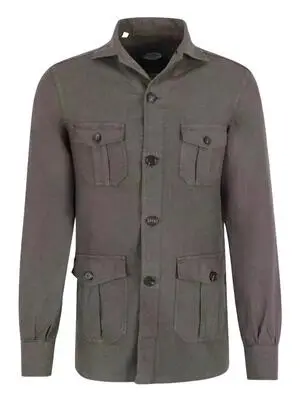 VINCENZO DI RUGGIERO Button-up Patch-pocket Jacket - Grey