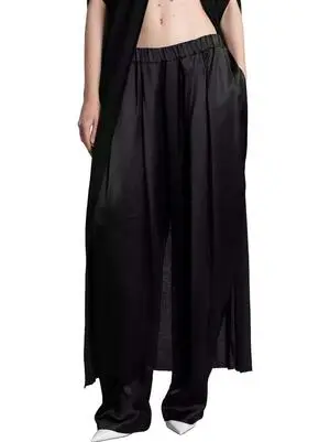 DARKPARK Simona Pleated Palazzo Pants - Black