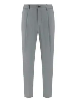 Boggi Milano Darted Drawstring Trousers - Grey