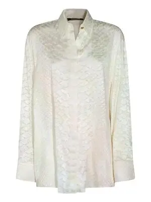 Roberto Cavalli Serpentine-effect Print Shirt - Neutrals