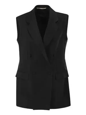 Tagliatore Double-breasted Waistcoat - Black